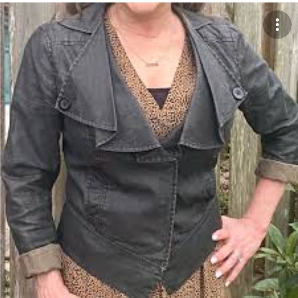 CAbi | Jackets & Coats | Cabi Coated Linen Jacket | Poshmark